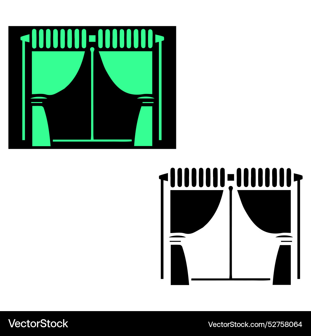 Curtain icon symbol design Royalty Free Vector Image