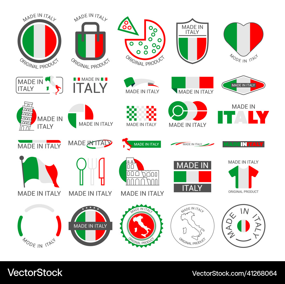Labels of made in italy Royalty Free Vector Image