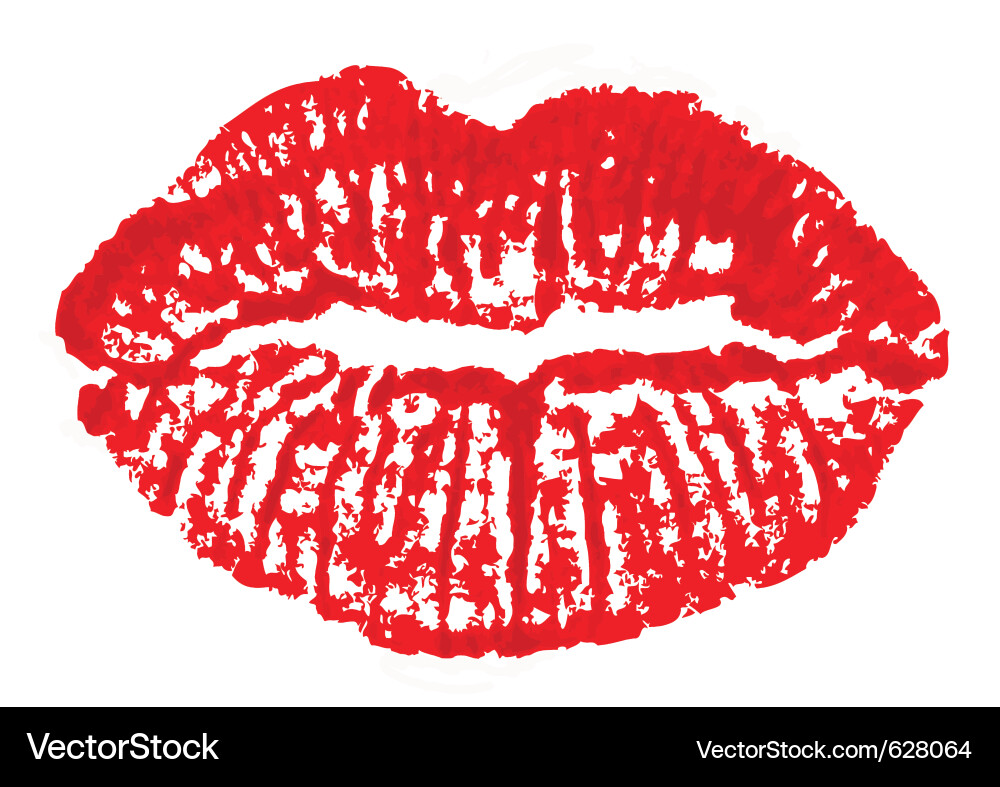 Lips mark Royalty Free Vector Image - VectorStock