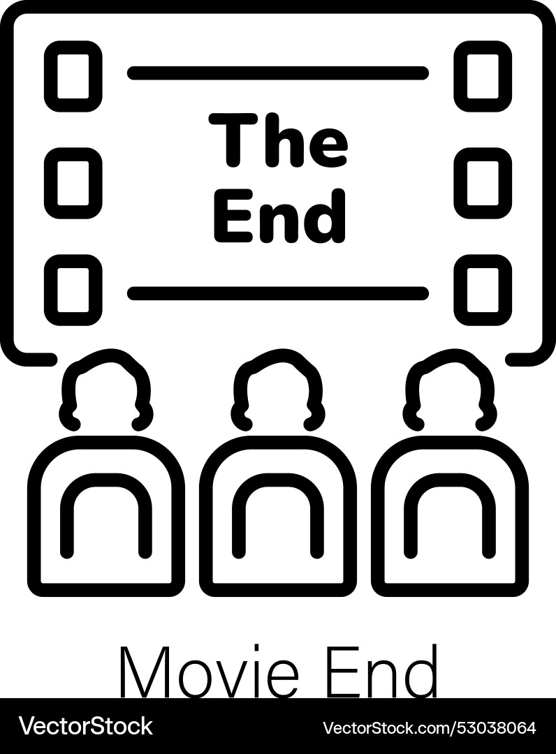 Movie end Royalty Free Vector Image - VectorStock