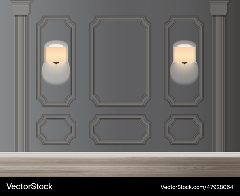 Realistic interior lamps Royalty Free Vector Image