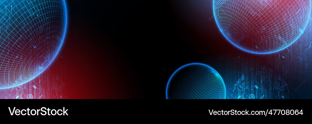 Sphere theme digital technology background Vector Image