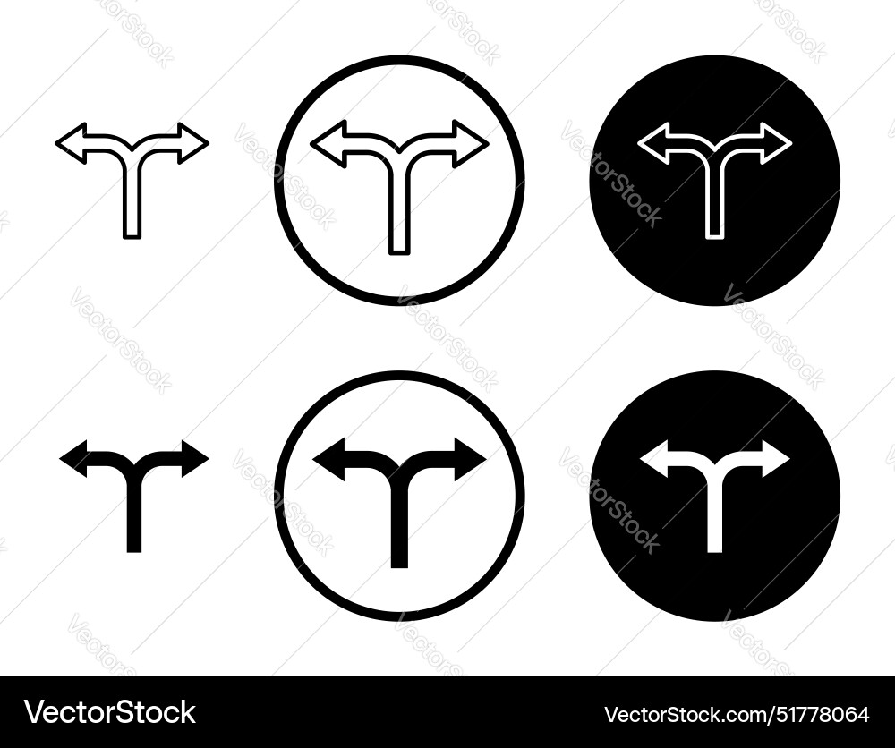 Split line icon set Royalty Free Vector Image - VectorStock