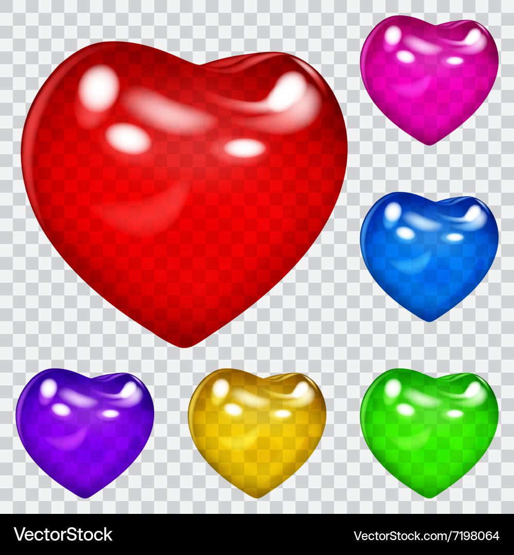 Transparent hearts Royalty Free Vector Image - VectorStock
