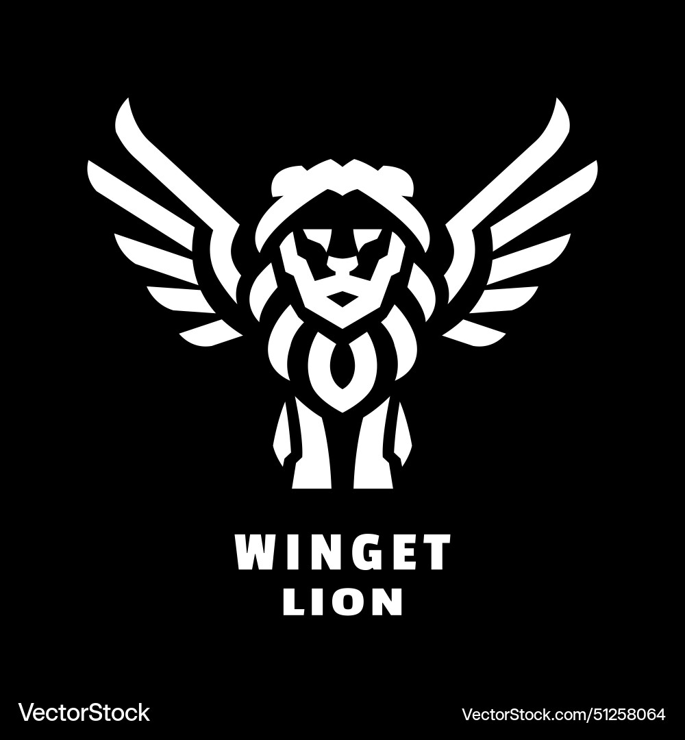 Winged lion logo Royalty Free Vector Image - VectorStock