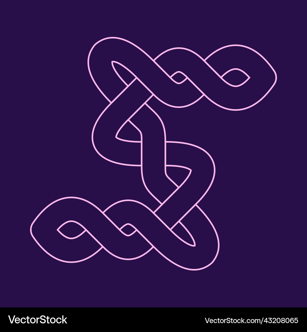 Celtic knot abstract ornament outline Royalty Free Vector