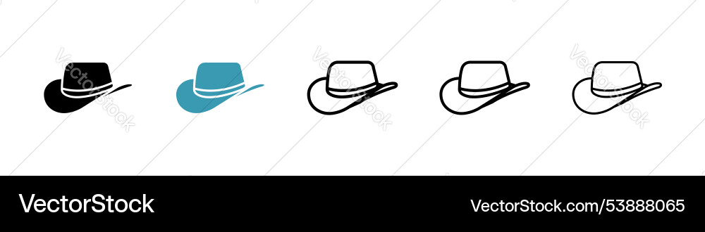 Hat icon set Royalty Free Vector Image - VectorStock