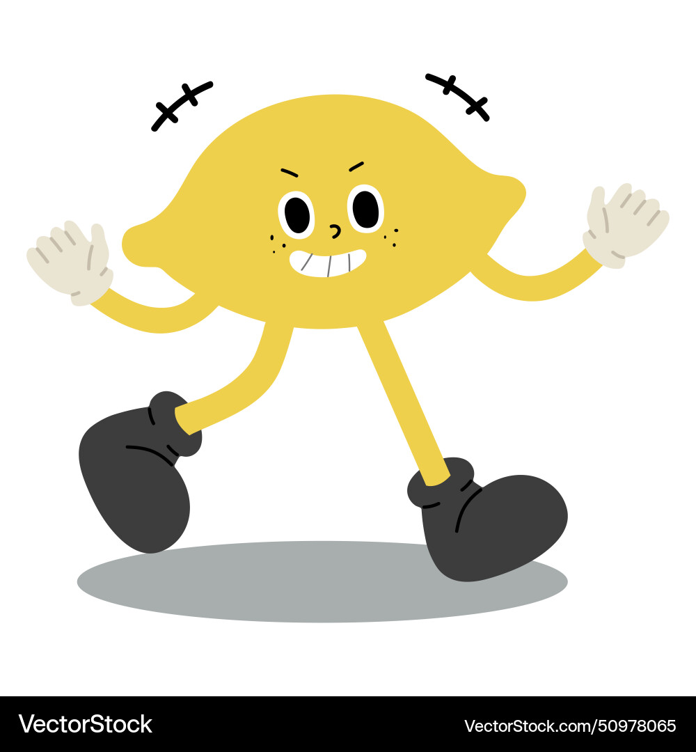 Lemon character single 5 Royalty Free Vector Image