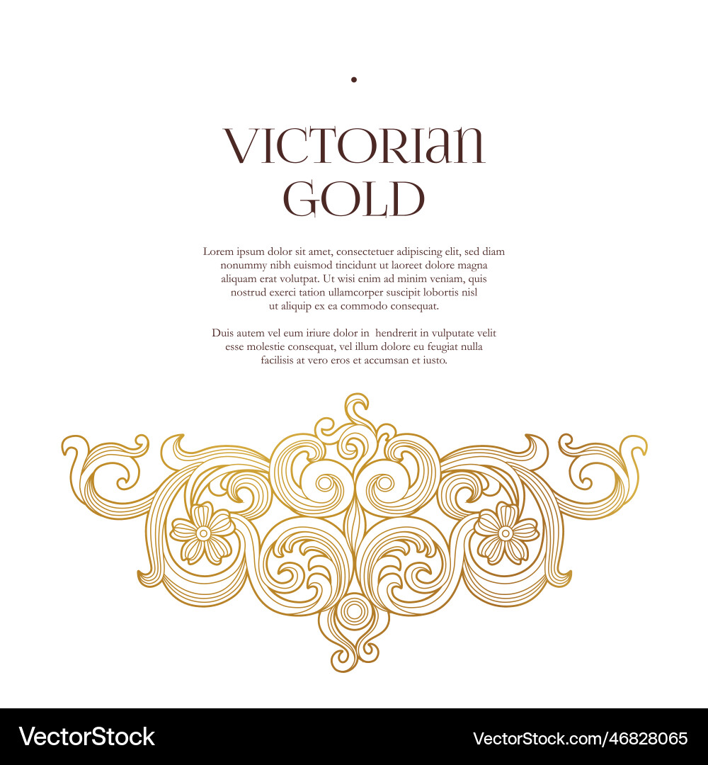 Line art decoration for design gold element Vector Image