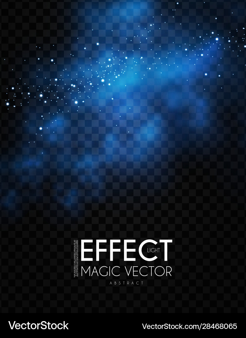 Magic fog with light on transparent background Vector Image