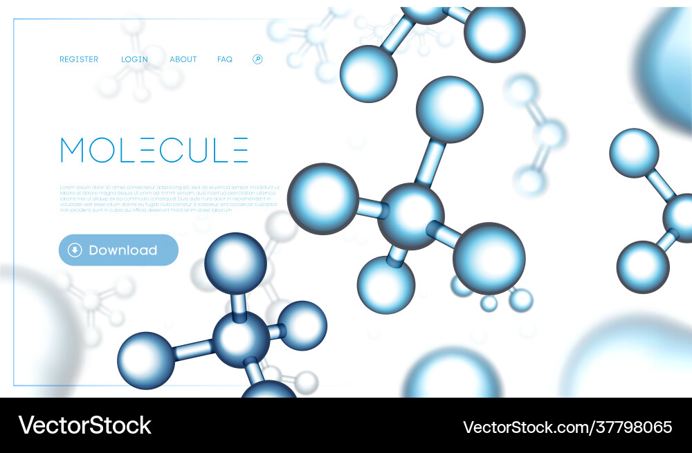 Molecular particles background compounding Vector Image