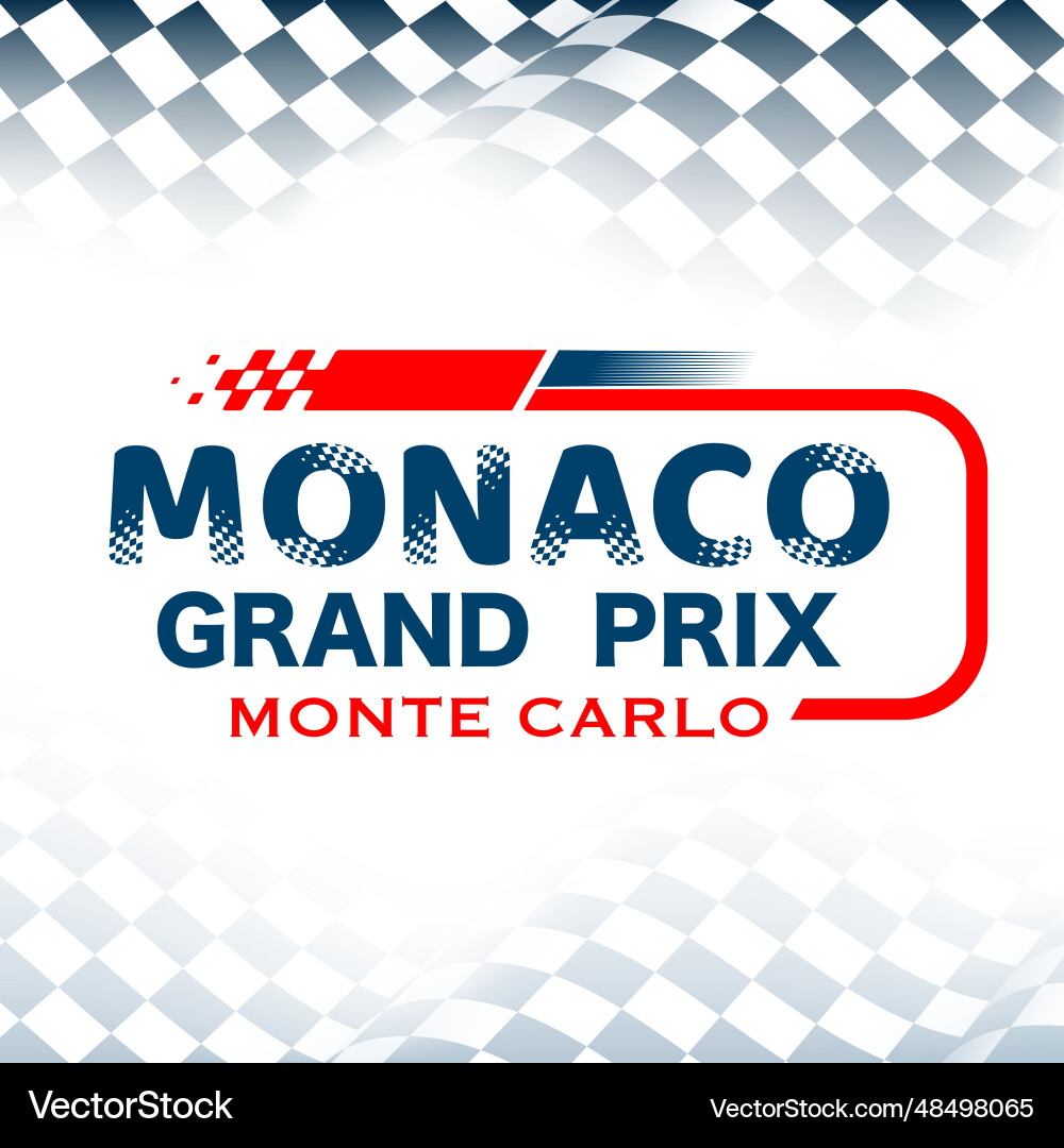 Monaco grand prix checkered background Royalty Free Vector