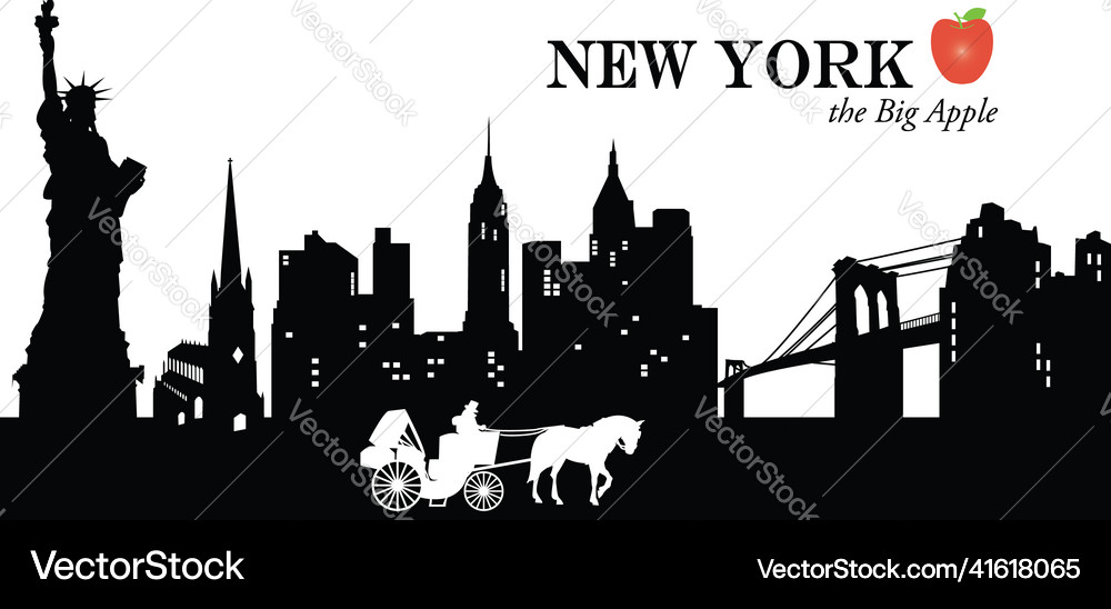 New York City Skyline Royalty Free Vector Image