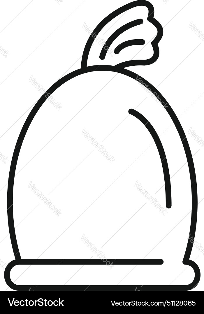 Sack carry garbage icon outline clean Royalty Free Vector