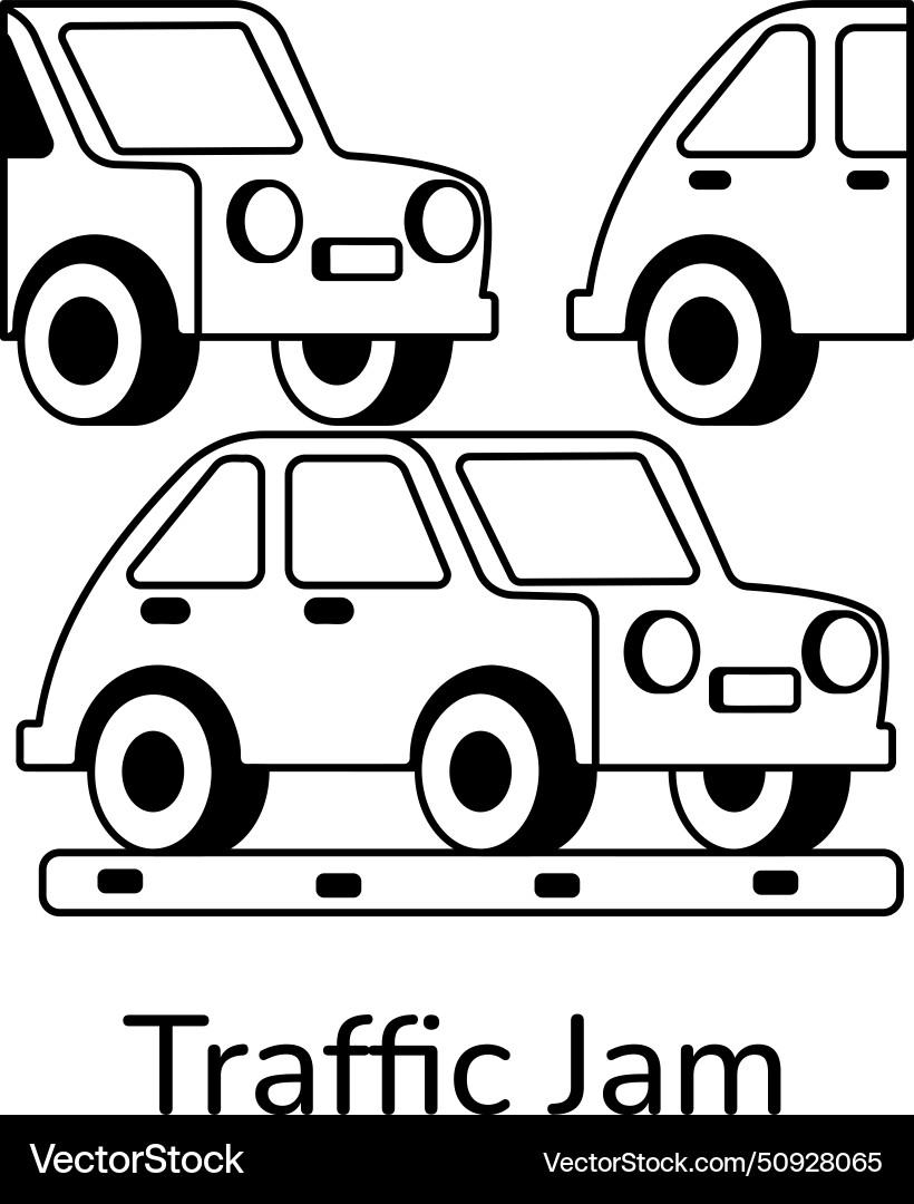 Traffic jam Royalty Free Vector Image - VectorStock