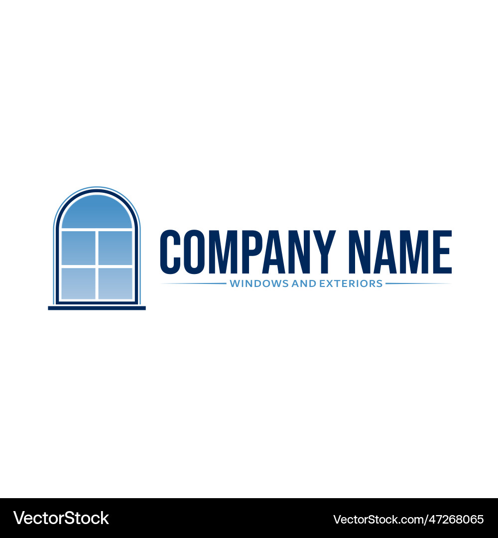 Window services logo template on white background Vector Image