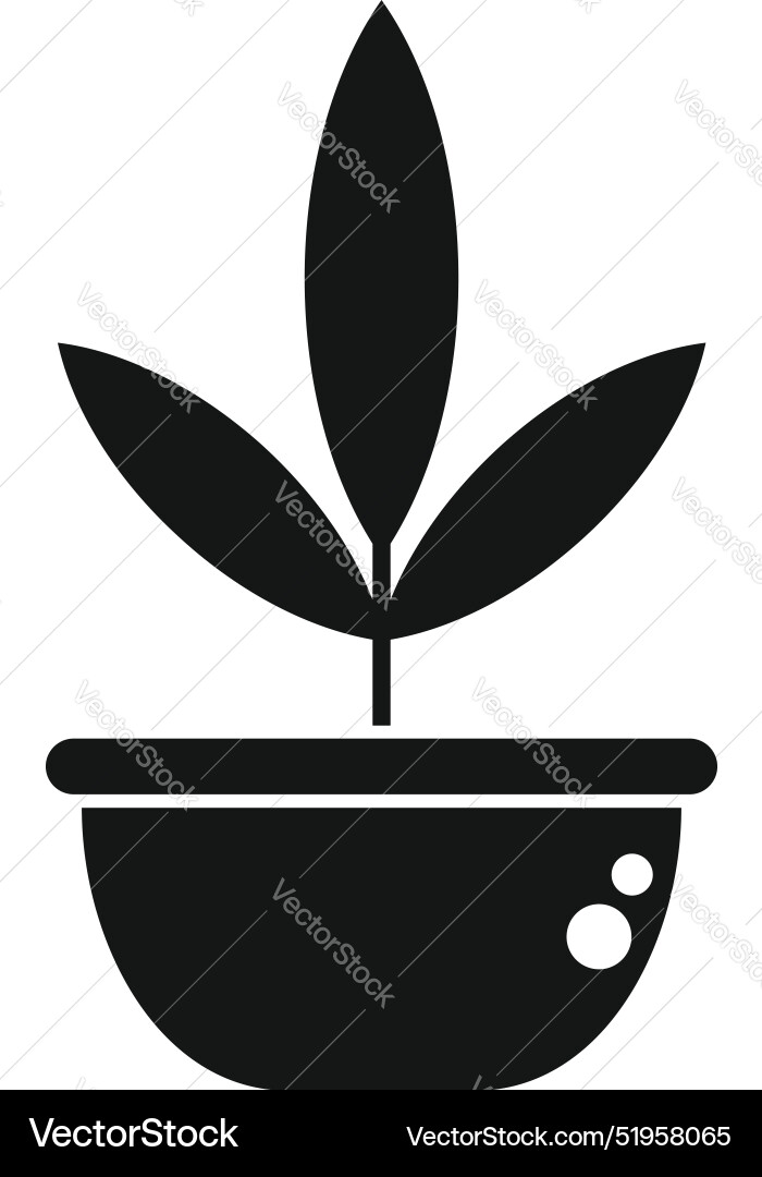 Young plant growing in a pot icon simple style Vector Image