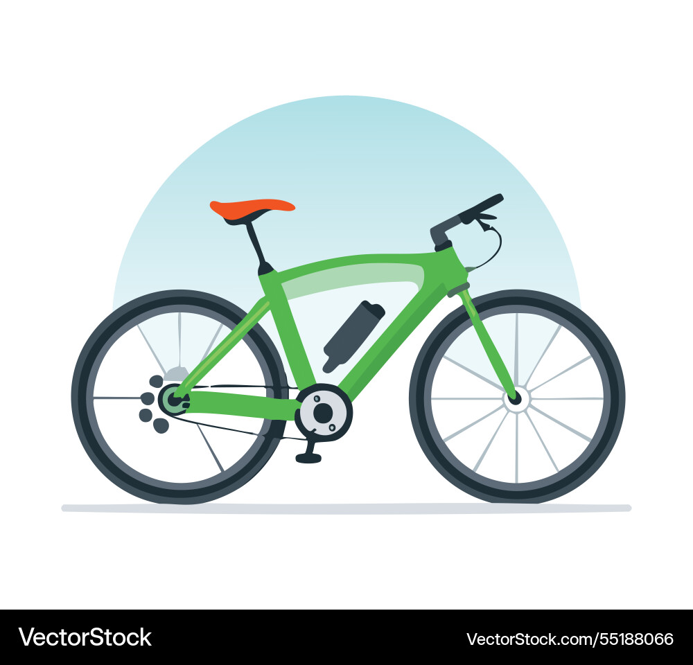 A ai-powered e-bike simple Royalty Free Vector Image