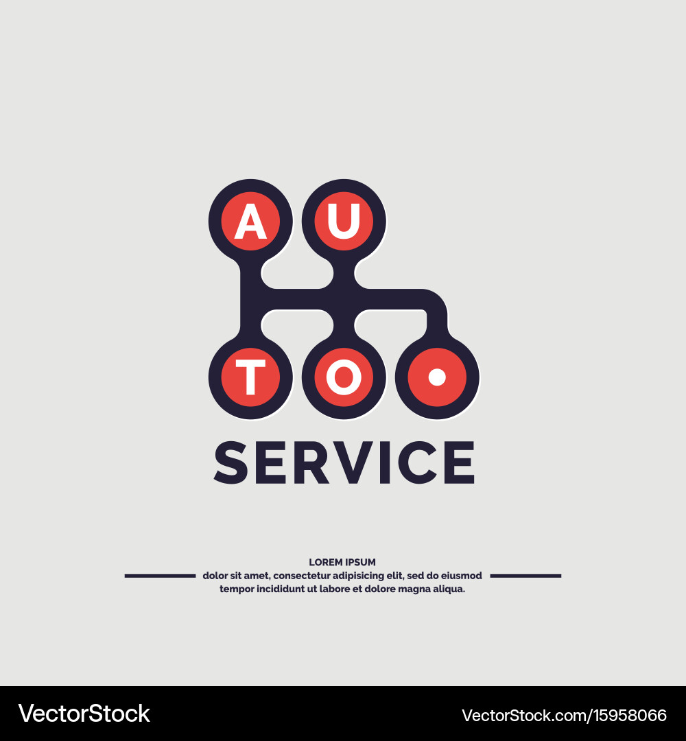 Auto service logo Royalty Free Vector Image - VectorStock