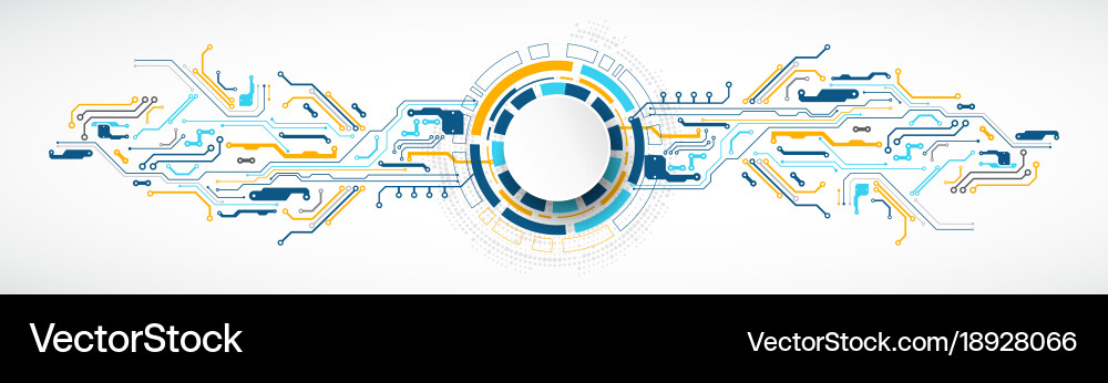 Hi-tech digital technology and engineering theme Vector Image
