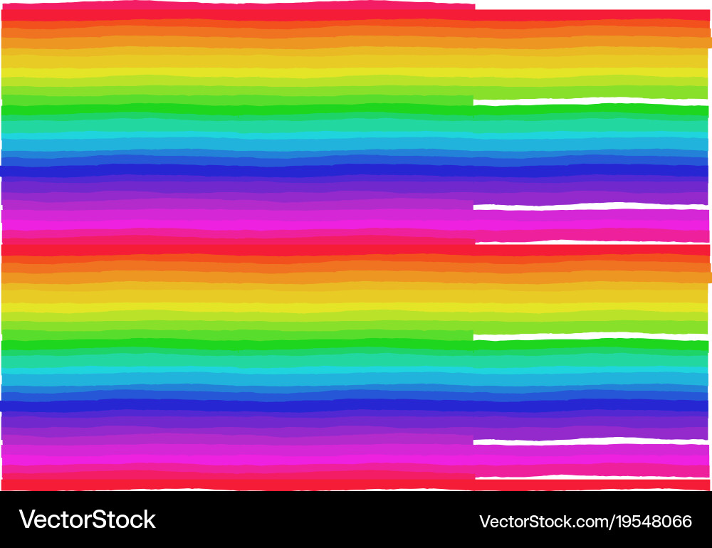 Irregular striped rainbow pattern Royalty Free Vector Image