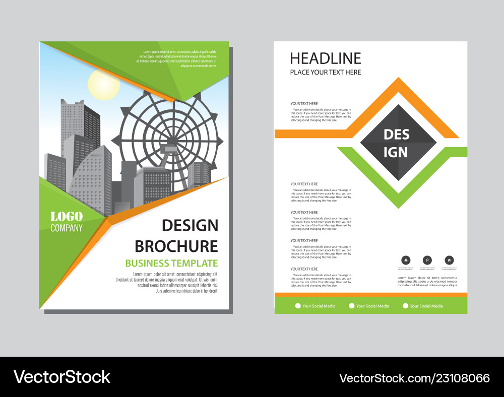 Modern Abstract Flyer Template Royalty Free Vector Image
