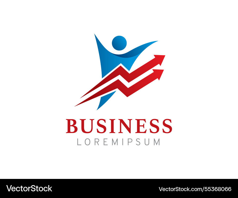 People and chart logo symbol or icon template Vector Image