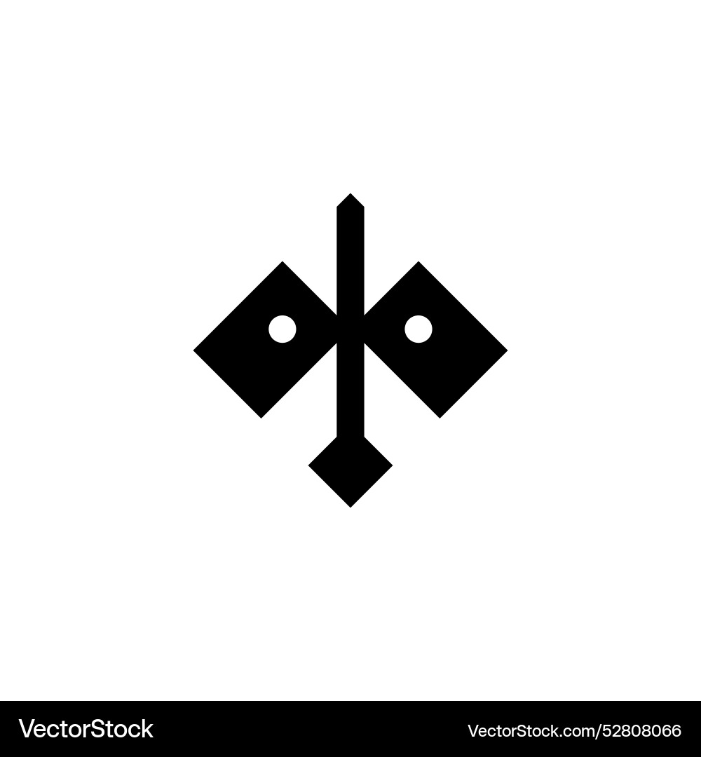 Raccoon logo geometric symbol Royalty Free Vector Image