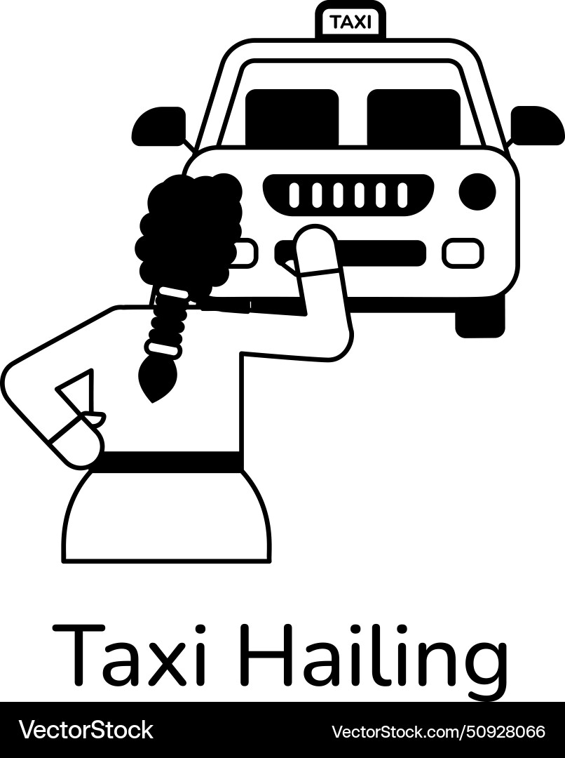 Taxi hailing Royalty Free Vector Image - VectorStock