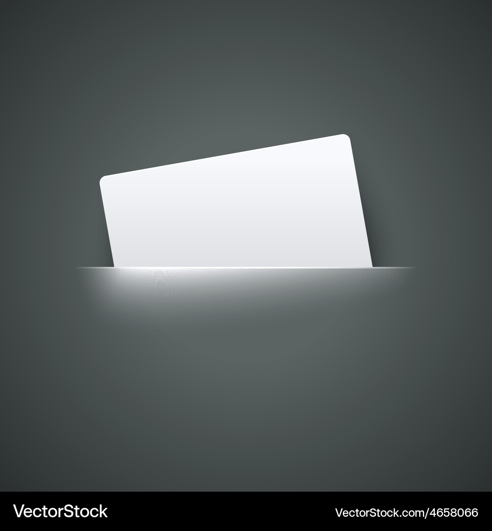 White empty label in pocket Royalty Free Vector Image