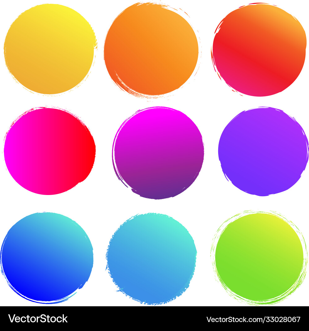 Colorful blobs big set isolated white background Vector Image