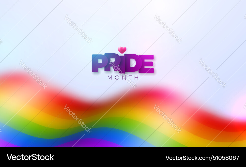 Happy pride month lgbtq with pink Royalty Free Vector Image