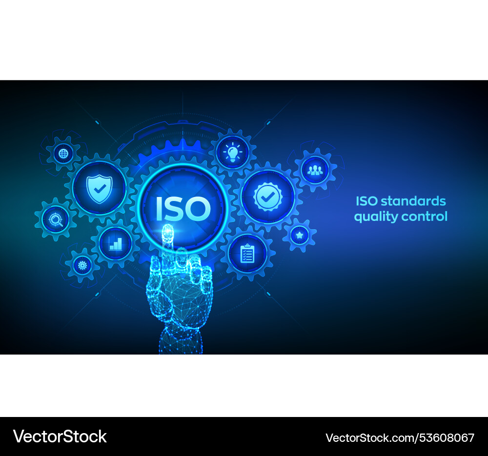 Iso standards quality control assurance warranty Vector Image