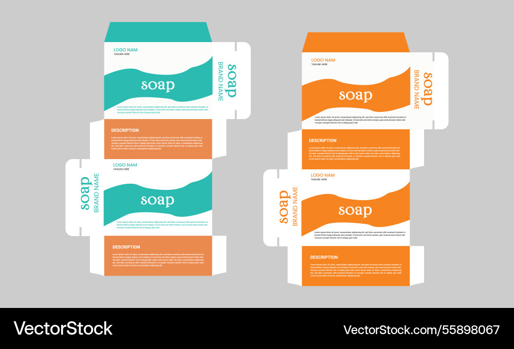 Soap box template design Royalty Free Vector Image