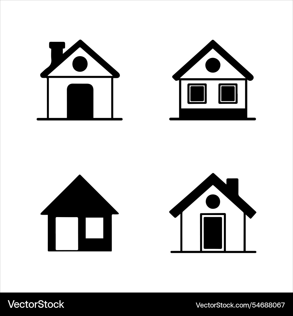 Web home icon for apps and websites Royalty Free Vector