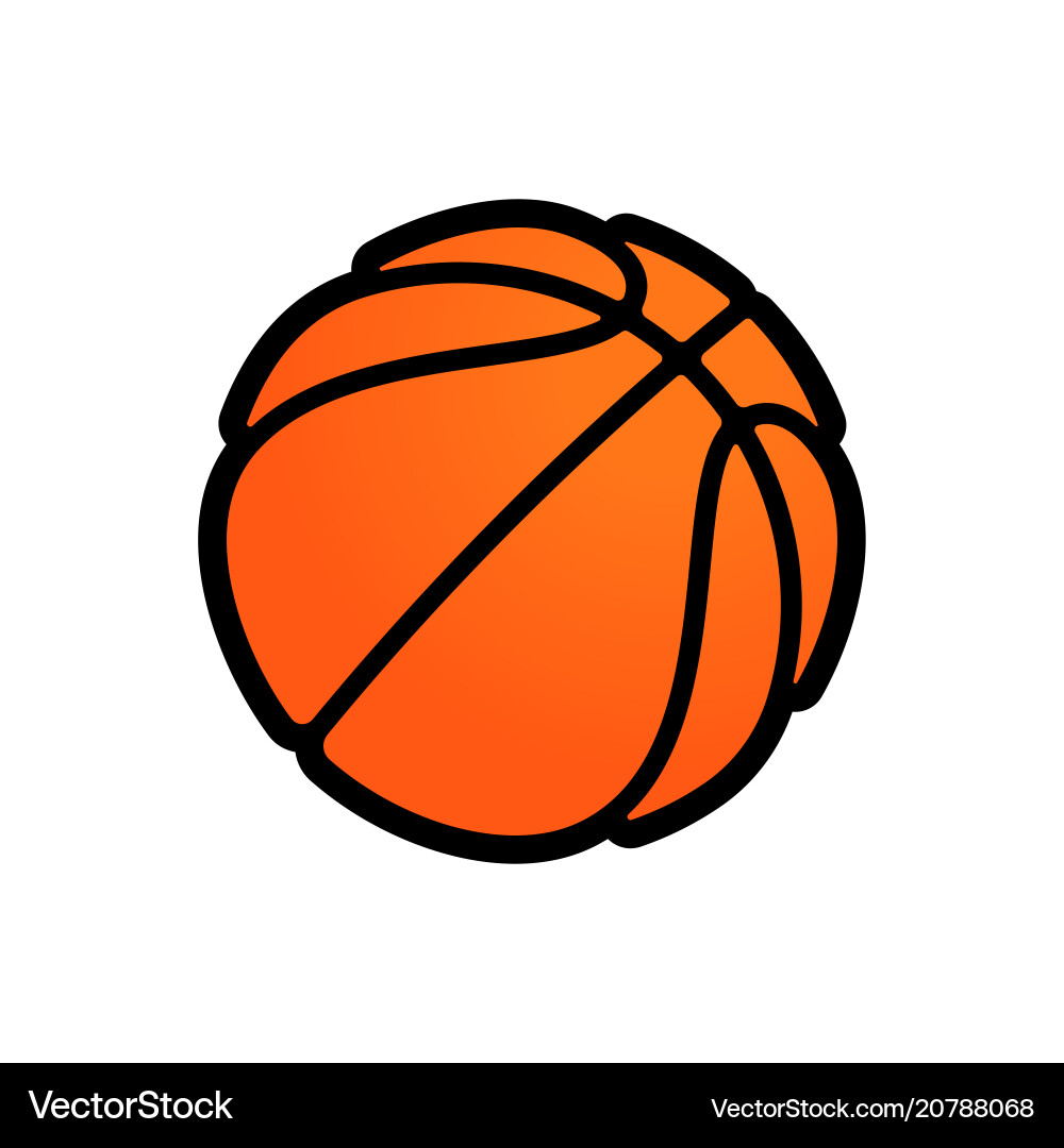Basketball logo icon streetball Royalty Free Vector Image