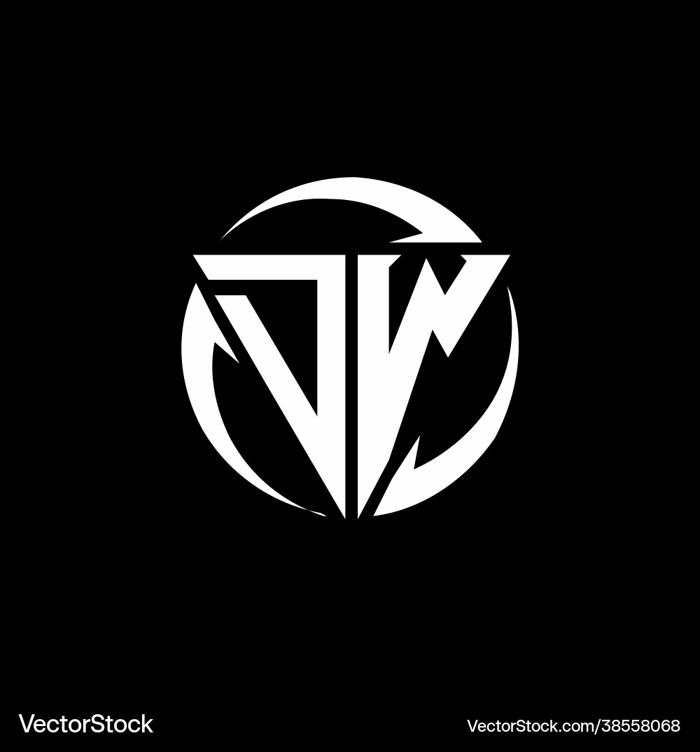 Dw logo monogram design template Royalty Free Vector Image