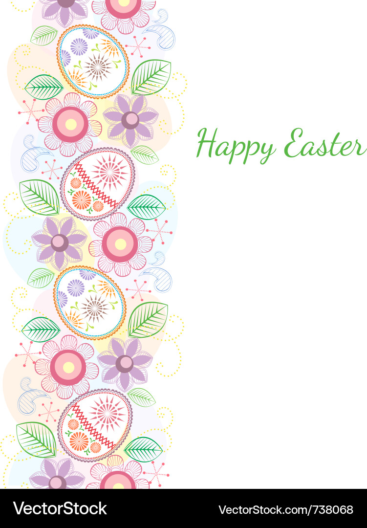 Easter Floral Pattern Royalty Free Vector Image