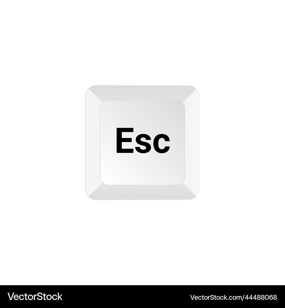 Esc button key icon escape keyboard logo Vector Image Esc button key icon escape keyboard logo Vector Image