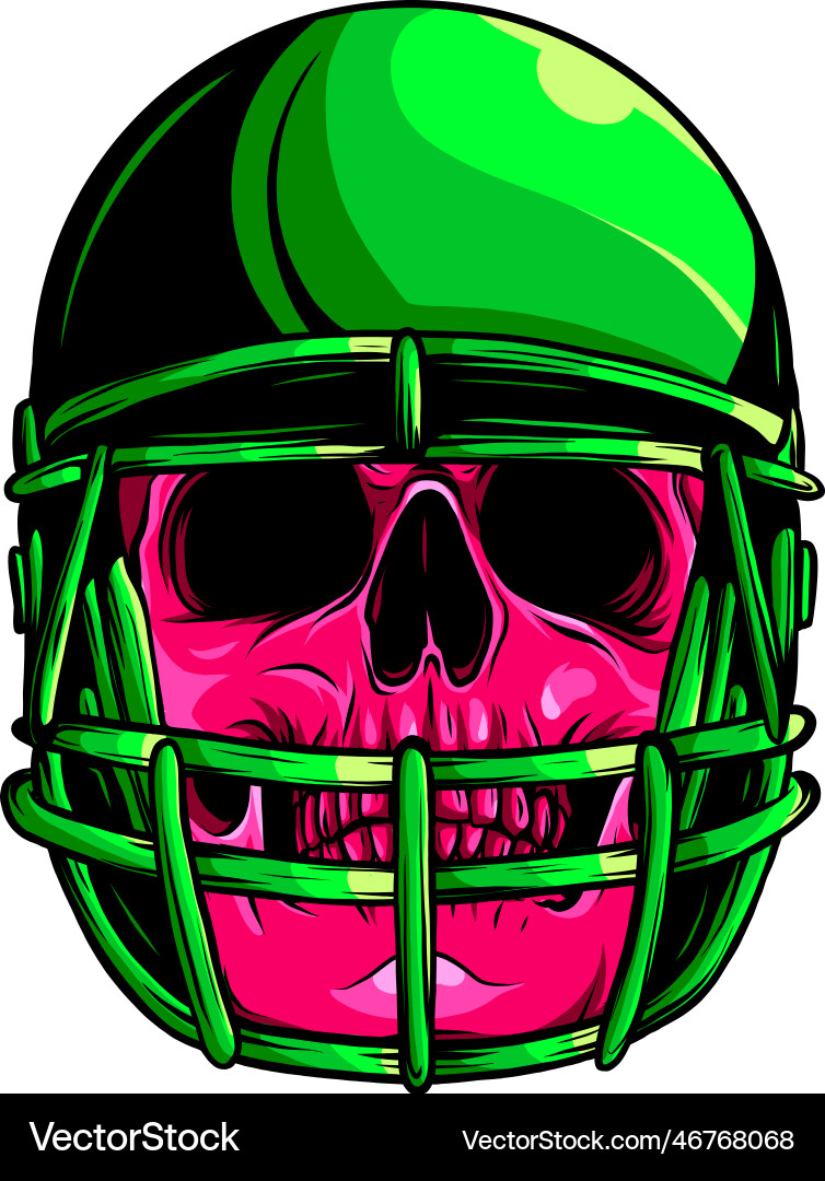 Football player skull Royalty Free Vector Image