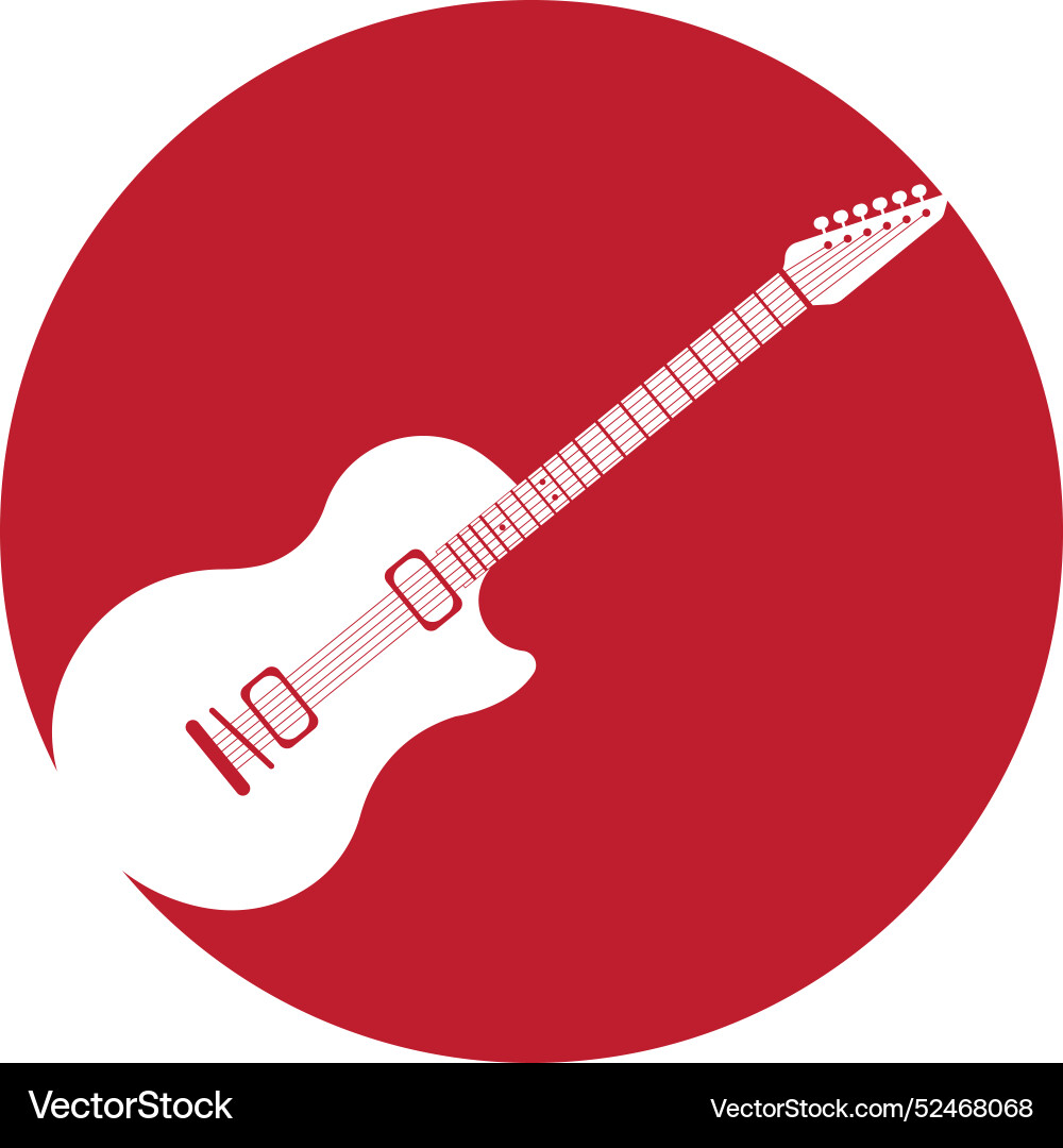 Guitar logo Royalty Free Vector Image - VectorStock