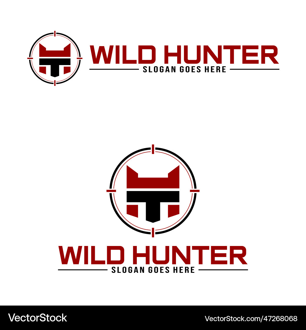Hunting club logo design Royalty Free Vector Image