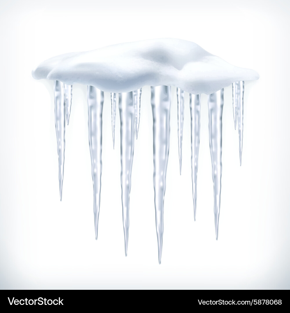 Icicles object Royalty Free Vector Image - VectorStock