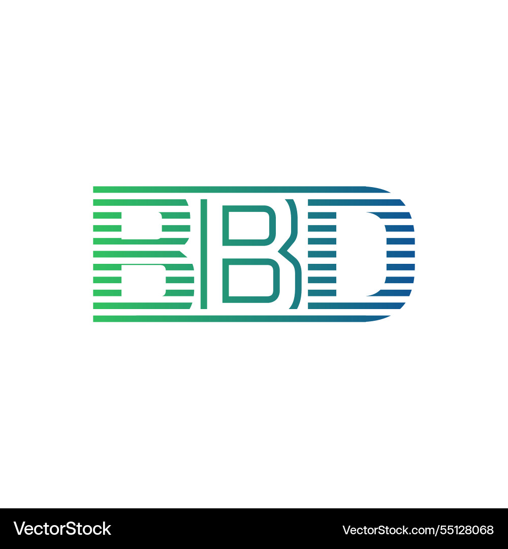 Modern bbd logo design letter minimalist Vector Image