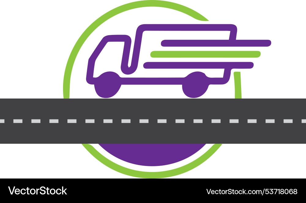 Modern delivery logo symbol on time Royalty Free Vector