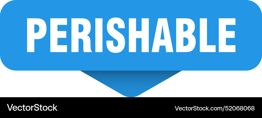 Perishable sticker sign on transparent Royalty Free Vector