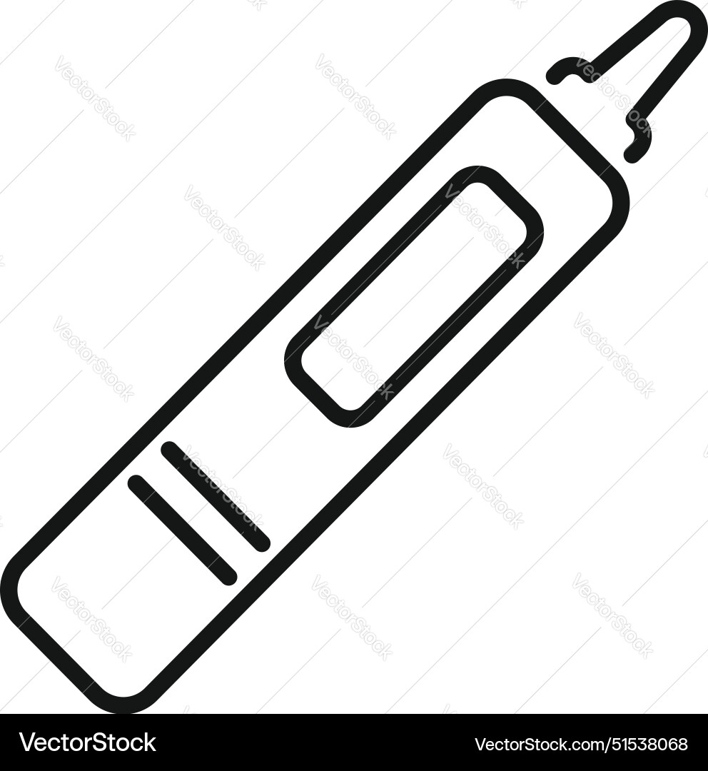 Simple black line of a digital Royalty Free Vector Image