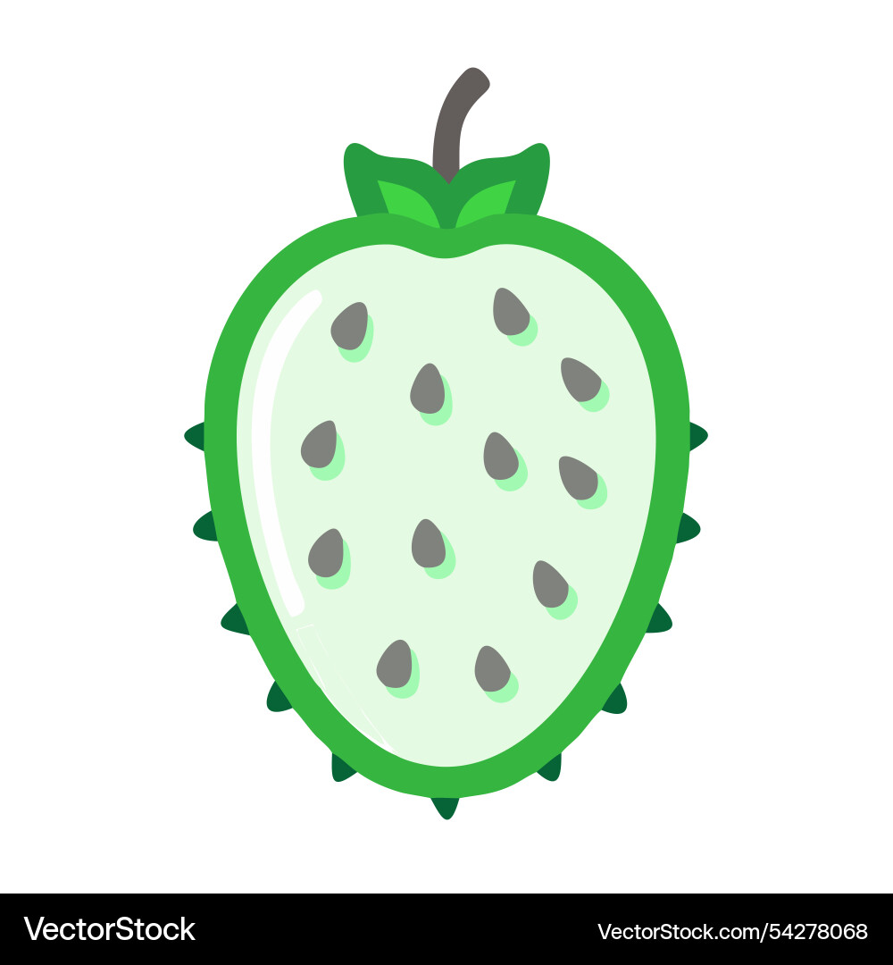 Soursop Icon Früchte Lizenzfreies Vektorbild
