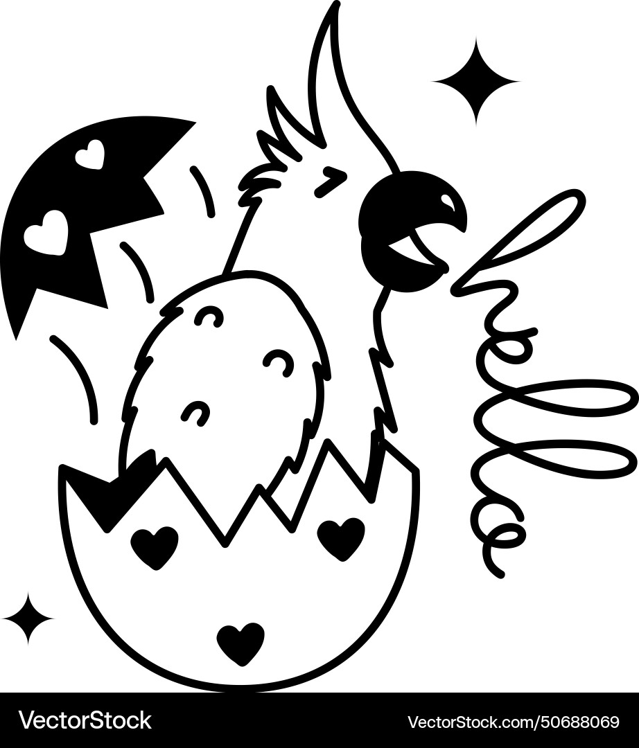 Bird hatching Royalty Free Vector Image - VectorStock