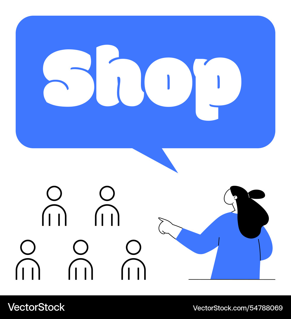 Customer attraction shopper engagement through Vector Image